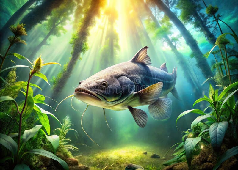 A Surreal Dive into the Deep Double Exposure Catfish Dreamscape of ...