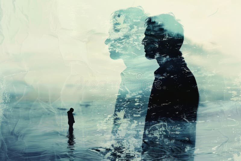 Surreal Double Exposure Illustrating Inner Emptiness and the Concept of ...