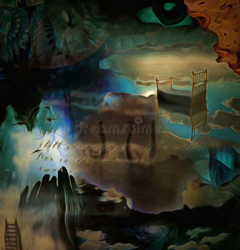 Surreal dreams. Modern art stock illustration. Illustration of ...