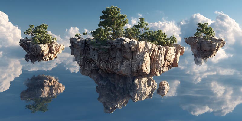 A Surreal Dreamscape with Floating Islands and Floating Rocks for ...