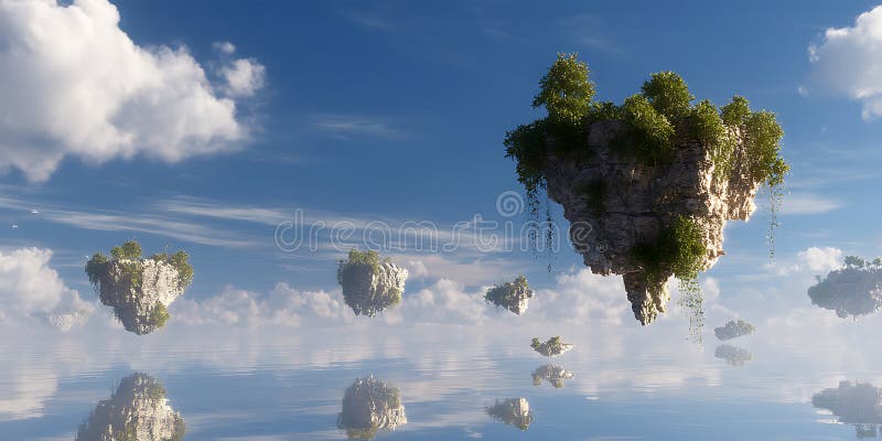 A Surreal Dreamscape with Floating Islands and Floating Rocks for ...