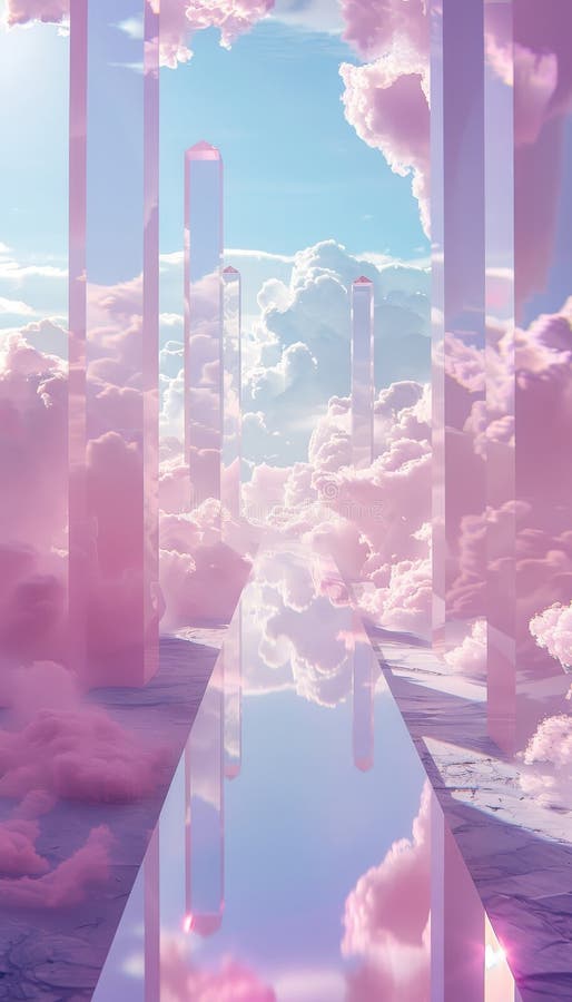 Shimmering Pink Glass Columns Stock Illustrations – 11 Shimmering Pink ...