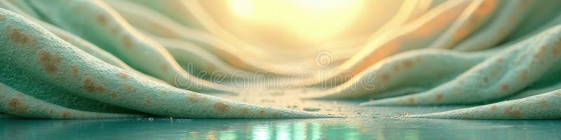 Surreal Dreamscape with Soft Tentacle-like Forms and Golden Light ...