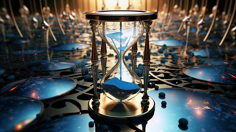 Time with Clock Faces, Hourglasses, and Surreal Elements Symbolizing ...