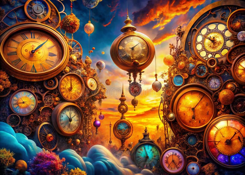 A Surreal Exploration of Time Abstract Clock Collage Photography ...