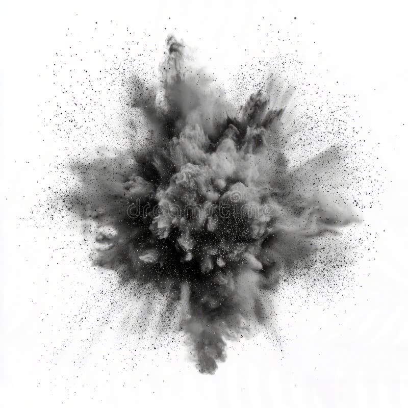 A Surreal Explosion of Soft Dust Particles, Creating a Swirling Cloud ...