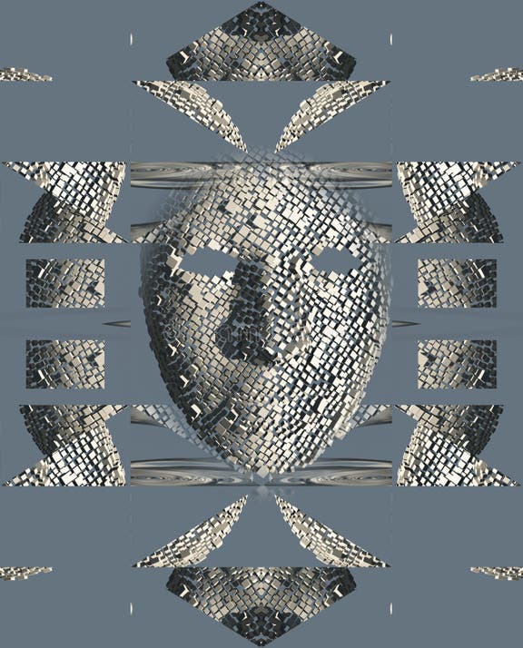 Surreal Face Mask stock illustration. Illustration of masquerade - 96902888