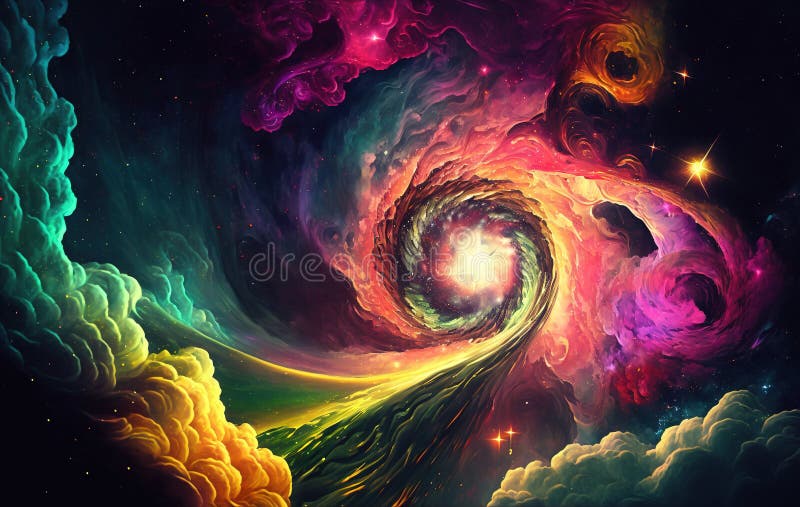 Surreal Fantasy Abstract Cosmic Space Horror Void Nightmare Background ...