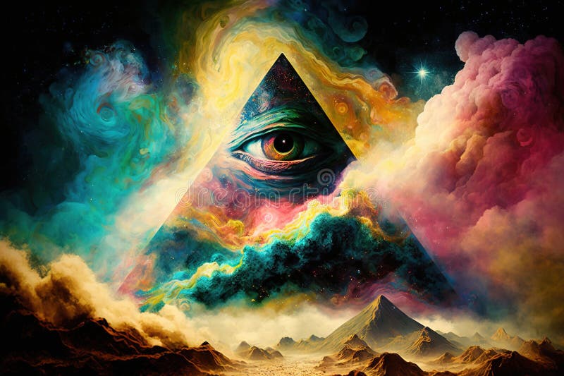 Surreal Fantasy Abstract Cosmic Space Horror Void Nightmare Background ...