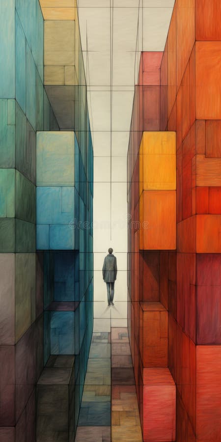 Surreal Figurative Art: Contrasting Colors and Symmetrical Compositions ...