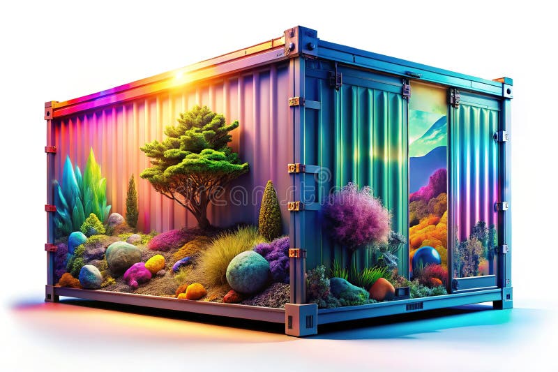 Surreal Flat Container Mockup a Captivating Visual for Product ...