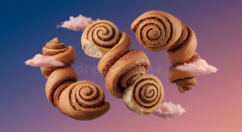 Surreal Floating Cinnamon Rolls Stock Illustrations – 10 Surreal ...