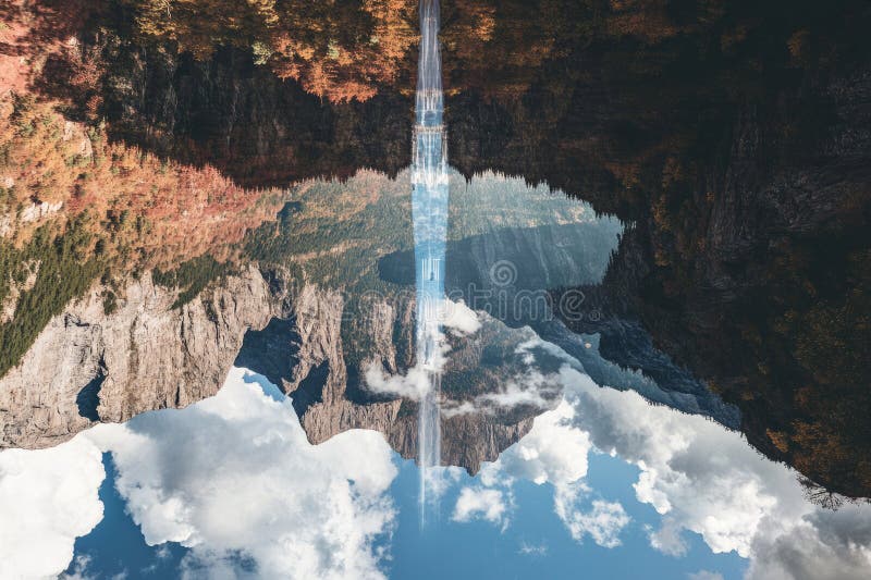 Surreal Floating Mountain Background Upside Down Peaks Gravity Defying ...