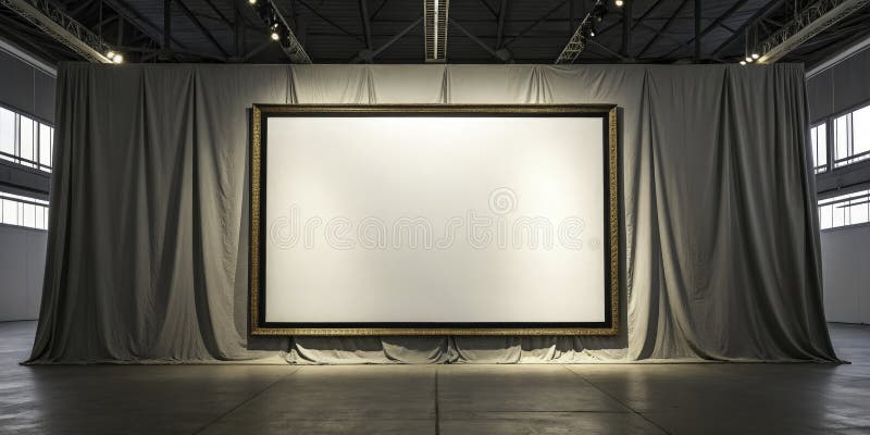 A Surreal Floating Text Box: a Modern Design Mockup with Gray Canvas ...