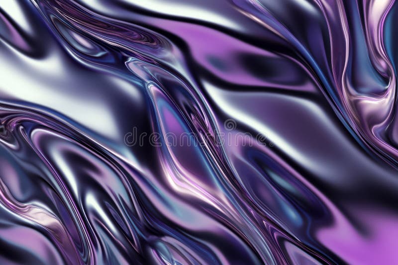 A Surreal, Fluid Background with Amorphous Shapes, Smooth Liquid Metal ...