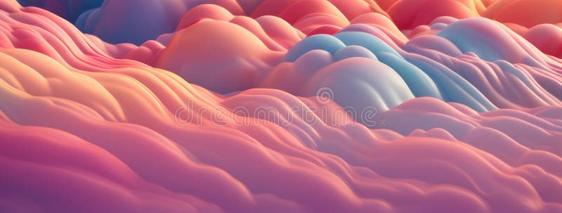 Surreal Fluidity with Floating Spheres Stock Illustration ...