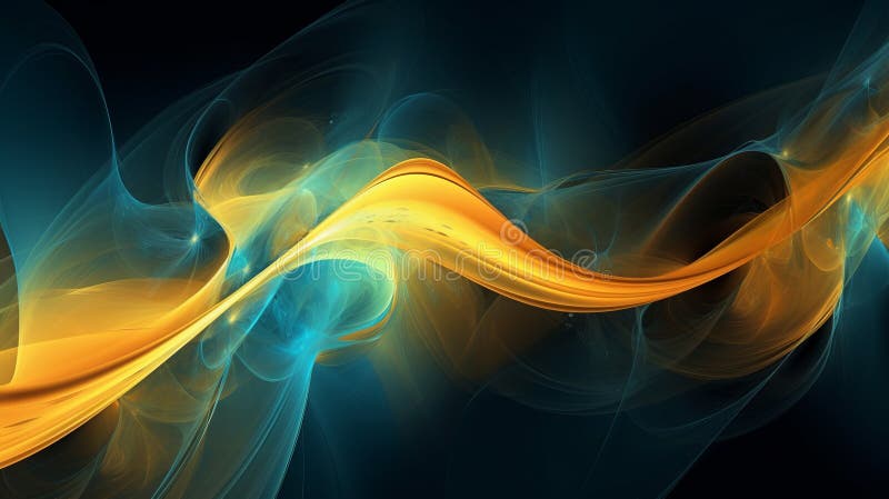 Surreal Fractal Drawing with Yellow and Blue Curves Stock Illustration ... Surreal Fractal Drawing with Yellow and Blue Curves Stock Illustration ...