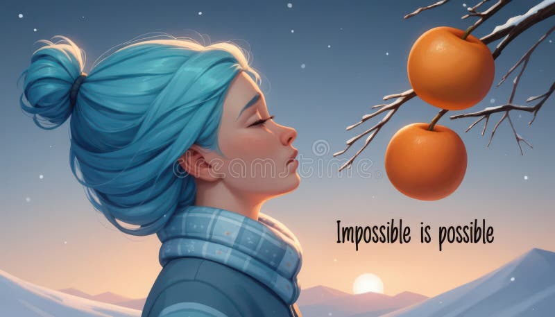 Surreal Futuristic Profile with Abstract Elements Stock Illustration ...