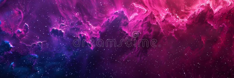 Surreal Galactic Pink and Purple Clouds, Cosmic Background. Abstract ...
