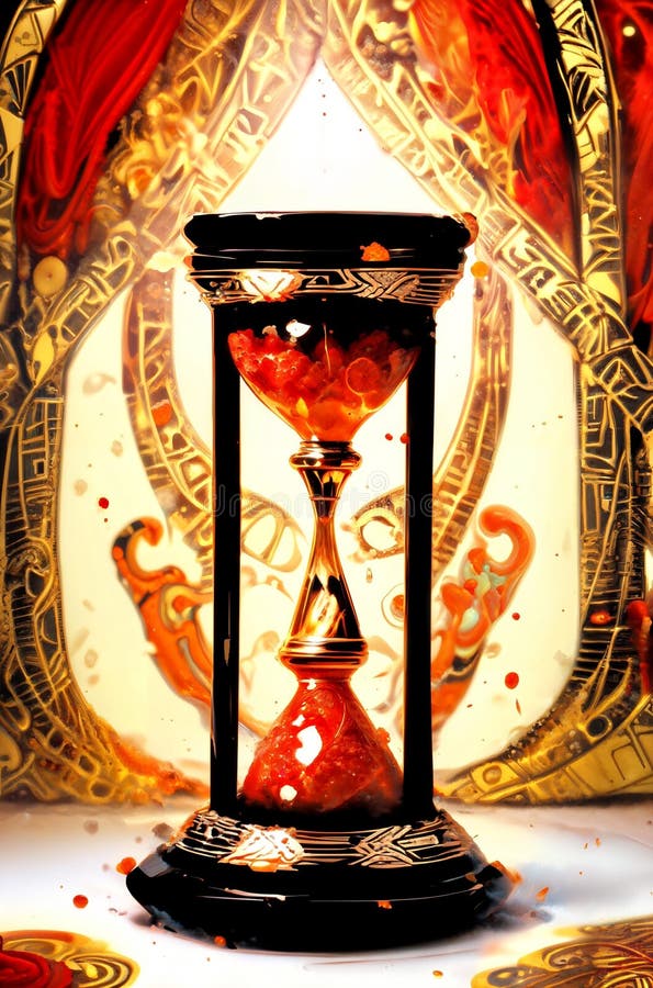 Surreal Golden Clock with Celestial Elements in a Timeless Space Stock ...