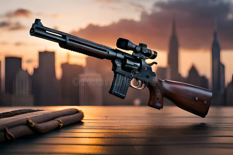 Surreal Gun Weapon Photo Which Blow Our Mind Stock Illustration ...