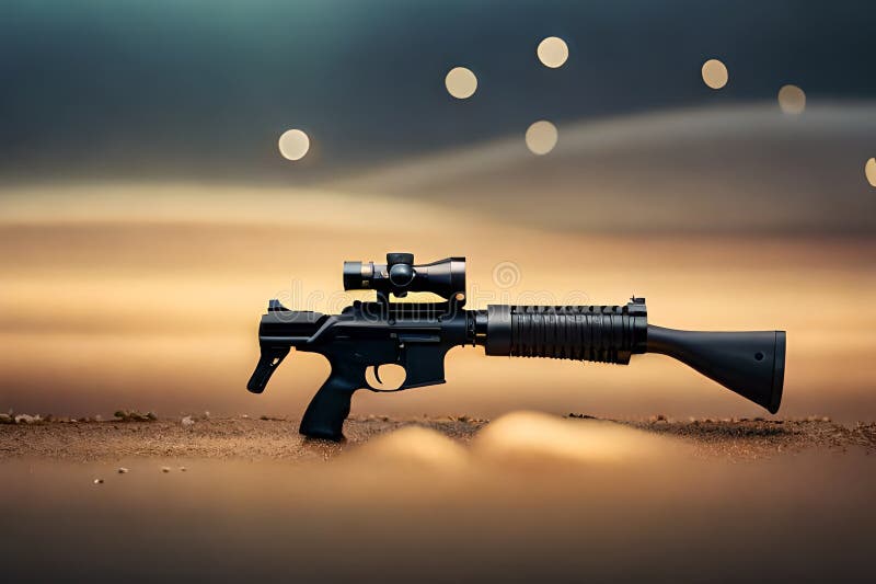 Surreal Gun Weapon Photo Which Blow Our Mind Stock Illustration ...