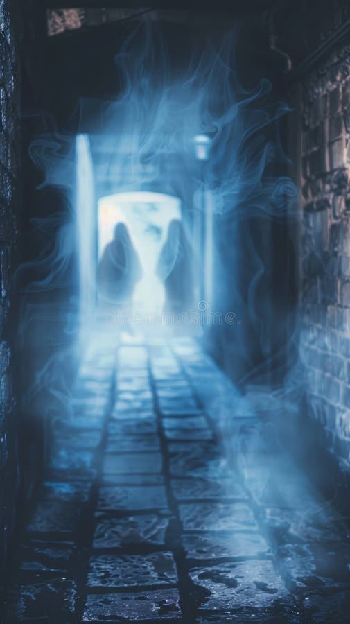 Surreal Halloween Ghostly Illusions Conceptual Background Stock ...