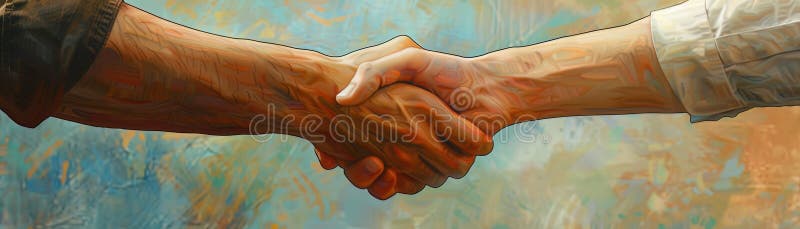 A Surreal Handshake Bridging Two Different Dimensions Sealing a Pact of ...