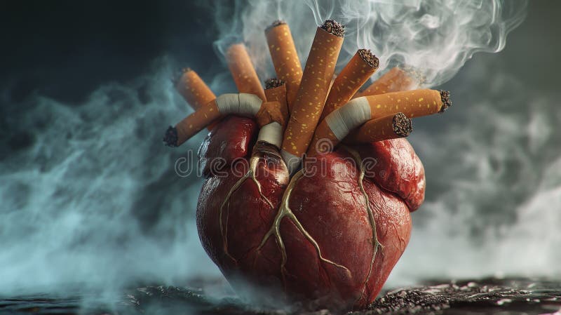 Surreal Heart with Cigarettes Visualizing the Health Impact of Smoking ...