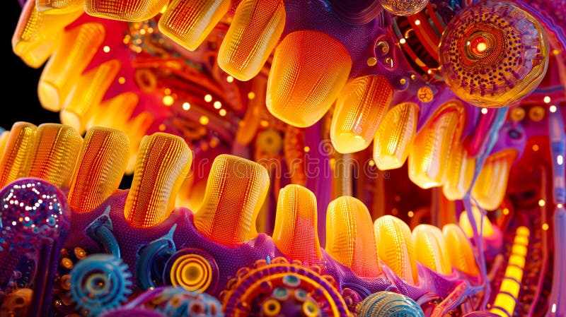 A Surreal and Highly Detailed Macro View Inside a Mouth. Stock Image ...