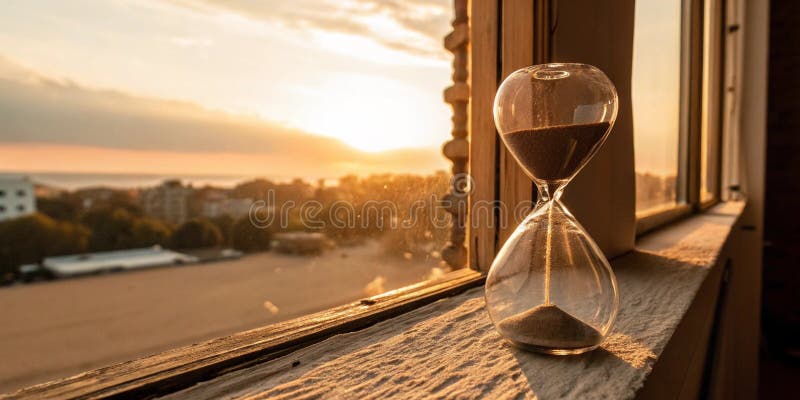 Surreal Hourglass with Copy Space on the Frame. Generative AI Stock ...