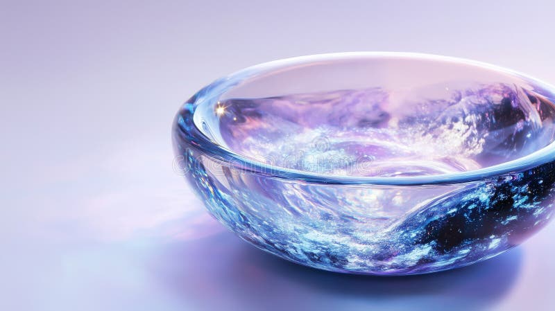 Surreal, Hyper-glossy Blue Purple Gelatin Dessert Stock Photo - Image ...