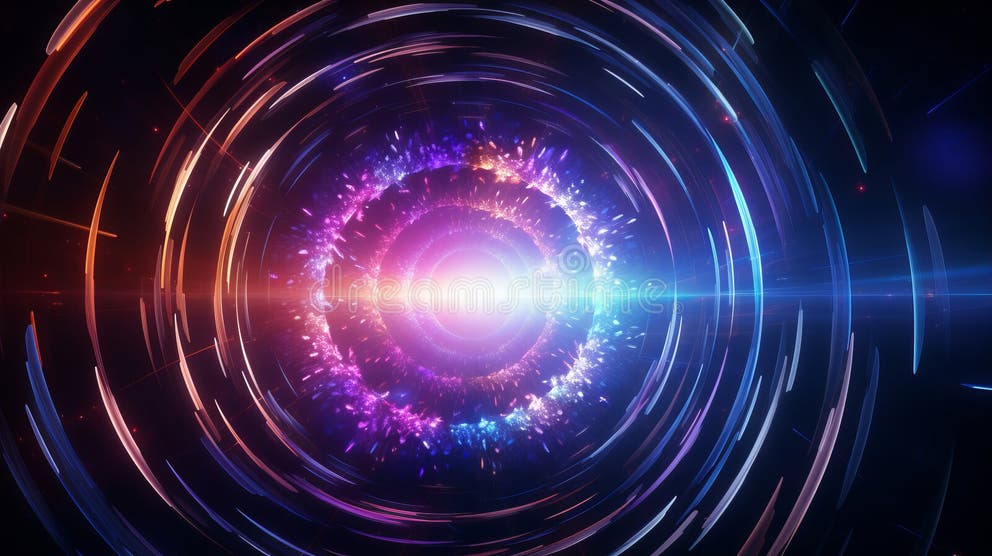 A Surreal Hyper Space Portal with Celestial Phenomena Stock Illustration - Illustration of dark ...