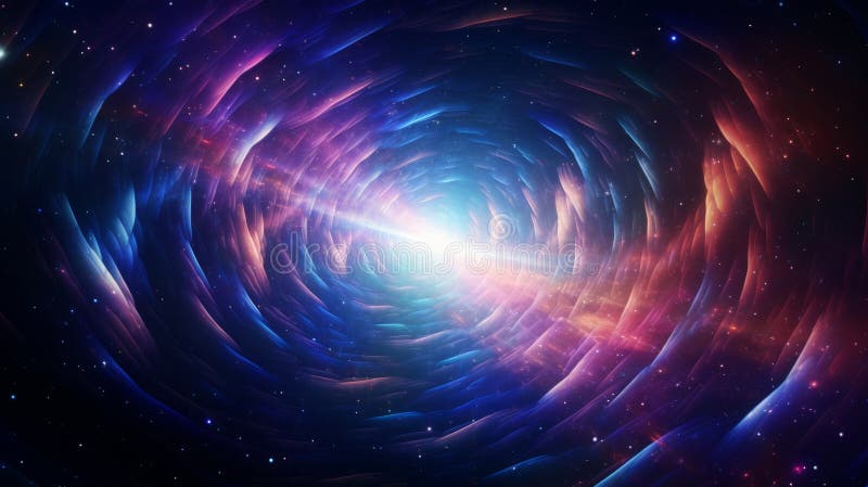 Surreal Hyper Space Warp with Cosmic Energy Stock Illustration ...