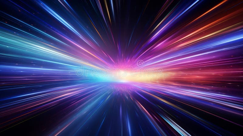 Surreal Hyper Space Warp with Interstellar Phenomena Stock Illustration ...