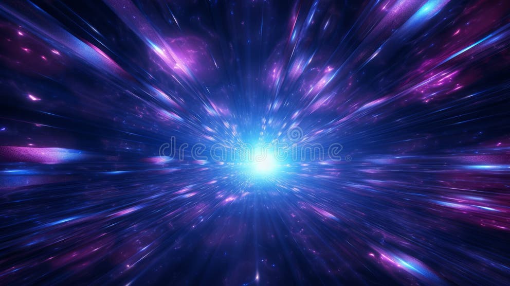 Surreal Hyper Space Warp in an Interstellar Realm Stock Illustration ...