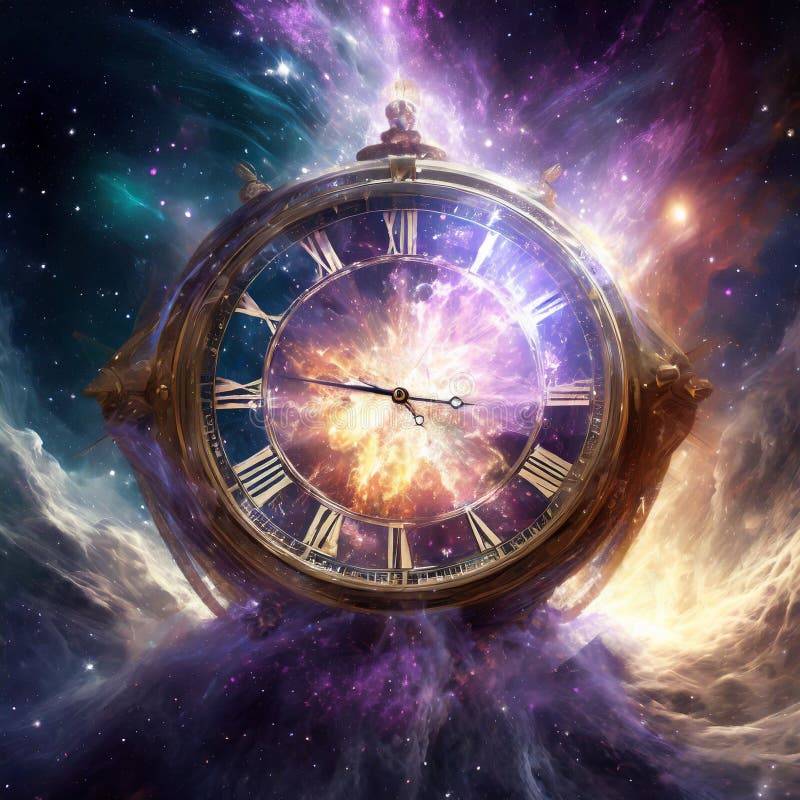 Surreal Illustration of a Clock. Time Stock Illustration - Illustration ...