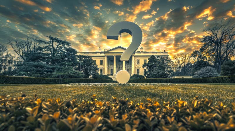 Concept Art of a Large Question Mark in Front of a Historic Building at ...