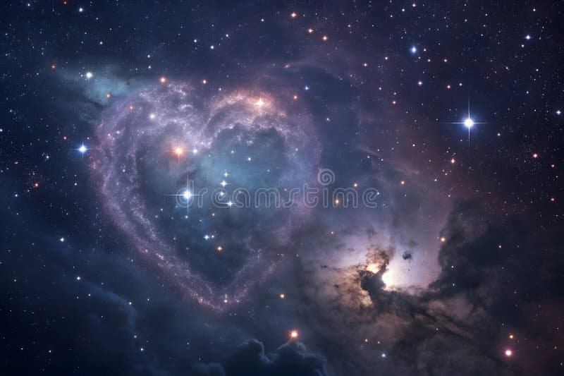 A Surreal Image of a Heart-shaped Constellation in a Deep Space Setting ...