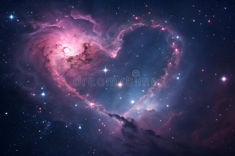 A Surreal Image of a Heart-shaped Constellation in a Deep Space Setting ...