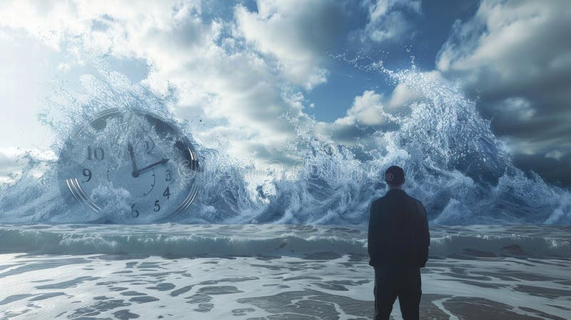 A Surreal Image of Melting Clocks Representing the Fear of Time Passing ...