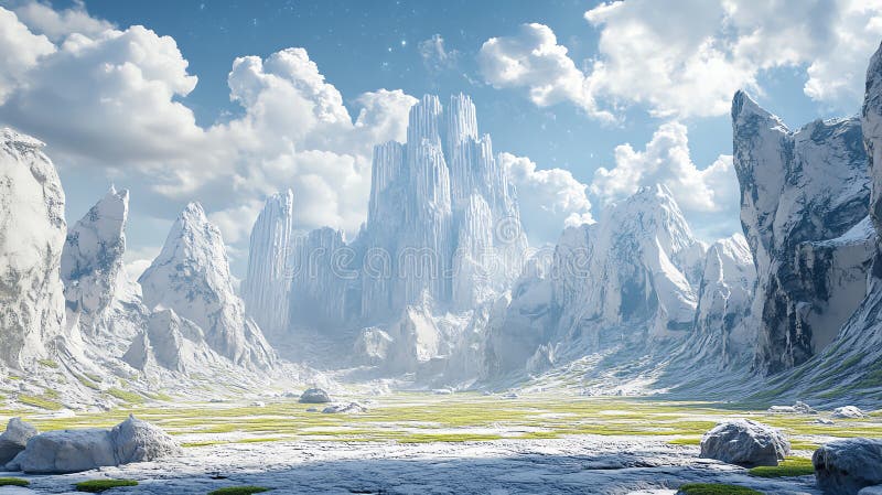 A Surreal, Immersive Landscape Where Flat, 2D Fields Stretch Out in ...