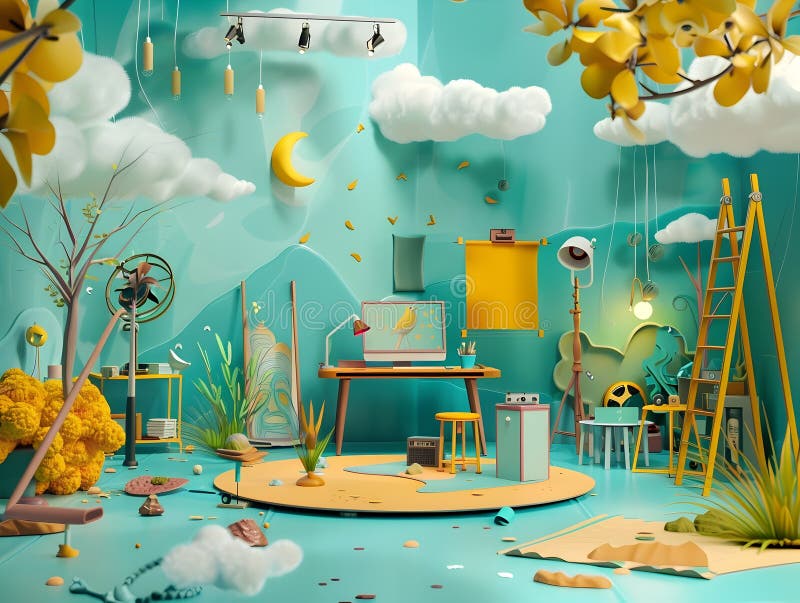 Interactive Workshop. Editable Vector Illustration Stock Vector ...