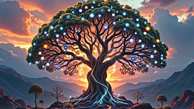 A Surreal Interpretation of a Global Network Depicted As a Giant Tree ...