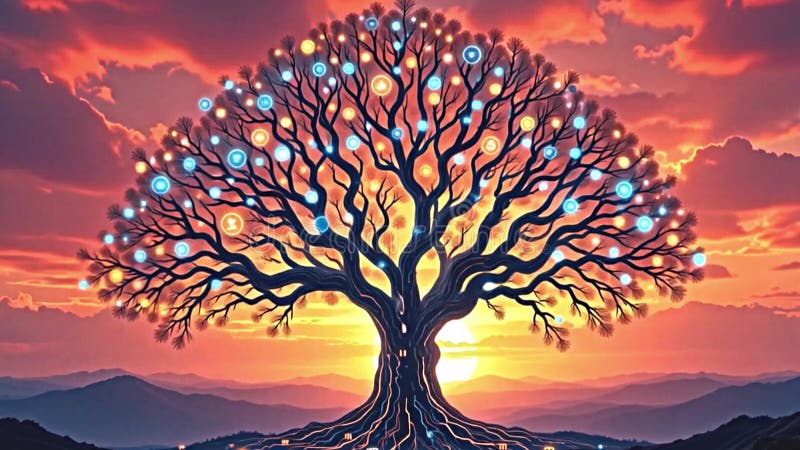 A Surreal Interpretation of a Global Network Depicted As a Giant Tree ...