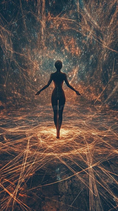 Surreal Journey into the Abstract Realm of a Shifting Human Figure ...