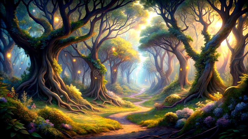 A Surreal Journey through a Dreamlike Forest: Where Reality Blends with ...