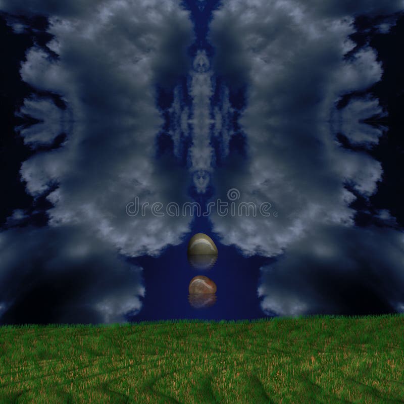 Surreal Landscape. 3D Rendering Stock Illustration - Illustration of ...