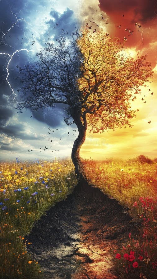 A Surreal Landscape Divided in Two by an Invisible, Violent Force. on ...