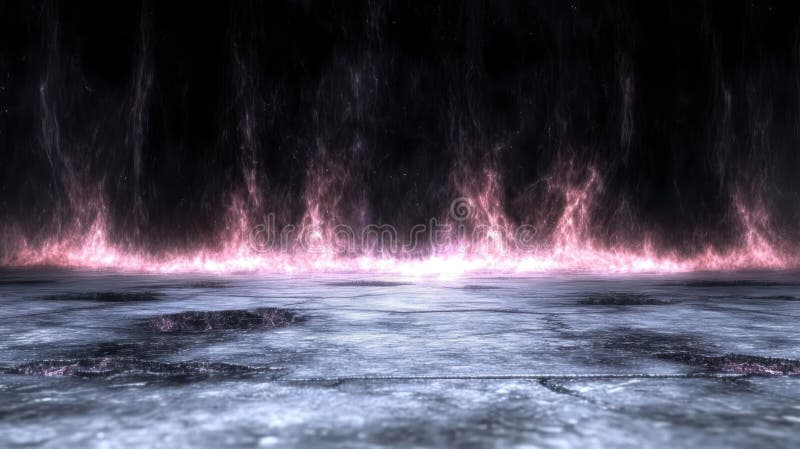 A Surreal Landscape with a Glowing, Ethereal Horizon and a Reflective ...